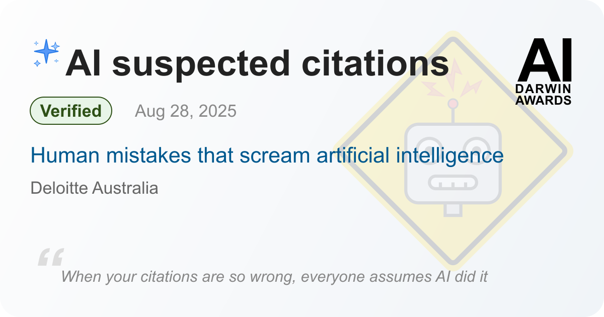 Deloitte Citation Chaos - “Welfare Compliance Report Meets Robot Writer ...